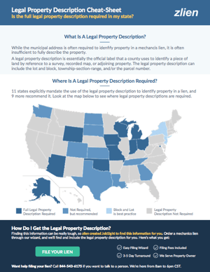 Legal Property Description Cheat-Sheet | zlien